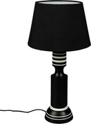 Černá stolní lampa s textilním stínidlem (výška 60 cm) Virgil – Dutchbone