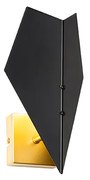 Designová nástěnná lampa černá se zlatem - Sinem