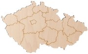 ČistéDřevo Dřevěná mapa České republiky