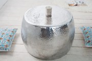 Ručně vyrobený konferenční stolek Orient stříbrný 60cm
