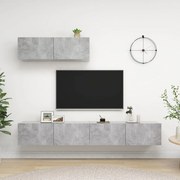 TV skříňky 3 ks betonově šedé kompozitní dřevo 3079123