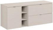 Závěsná skříňka Bella Cashmere s deskou 140 cm kašmír