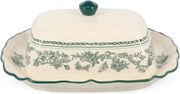 Zelená/slonovinová porcelánová máslenka Cyril – S|P Collection