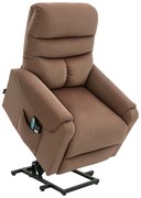 HOMCOM TV křeslo polohovací elektrické s masážní funkcí vyhřívání polohovací funkce polyester světle hnědá 79x97x103cm pro pohodlí a relaxaci | Aosom…
