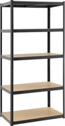 Juskys Kovový regál Basic 200 × 100 × 60 cm Barva: šedá