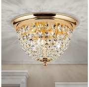 Orion DLU 1840/35-Křišťálové str. svítidlo PLAFOND 3xE27/40W/230V pr.35 cm zlatá