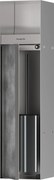 Hansgrohe XtraStoris Rock, wc kartáč na vestavbu s držákem na toaletní papír, nerez, HAN-56062800