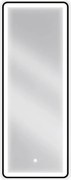 Mexen Coro osvětlené koupelnové zrcadlo 45 x 120 cm, LED 6000K, proti zamlžení, černý rám - 9817-045-120-611-70