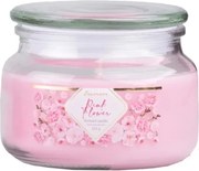 Emocio Vonná svíčka ve skle s víčkem Pink Flower 100 x 79 mm, 225 g