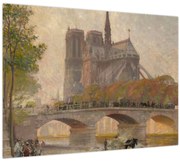 Obraz - Robert William Vonnoh, Notre Dame de Paris, reprodukce (70x50 cm)