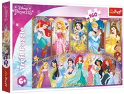 Puzzle Portréty princezen Disney 41x27,5cm 160 dílků v krabici 29x19x4cm