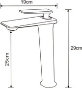 Mexen Purus vysoká umyvadlová baterie, černá-zlatá, 745810-75