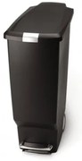 Pedálový odpadkový koš simplehuman – 40 l, úzký, černý plast