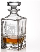 Dekorant Luxusní ručně broušená karafa na whisky s monogramem Mayfair 800 ml