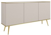 Piaski komoda ORO K160 MDF Barva: béžová/ zlaté nohy