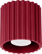 Stropní svítidlo Aura, 1x bordó hliníkové stínítko, (10 cm)