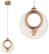 Toolight Moderní závěsné LED osvětlení Crystal D20 LHJ110-1CP růžová zlatá