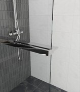Erga Paris, polička/držák na ručníky pro sprchovou zástěnu (max. 140cm), chromová, ERG-V02-PARIS-SHELF-CR