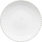 Bílý kameninový talíř Costa Nova Pearl, ⌀ 28 cm