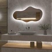 Atypické zrcadlo do koupelny s LED osvětlením G2