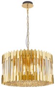 Lustr Ritz, 1x křišťálové/zlaté kovové stínítko, (fi 54cm), g