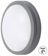Solight LED venkovní osvětlení se senzorem Siena, šedé, 20W, 1500lm, 4000K, IP54, 23cm