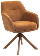 Oranžová čalouněná jídelní křesla v sadě 2 ks Avola – Unique Furniture
