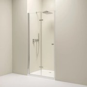 Erga Berlin, skládací sprchové dveře do otvoru 120x195 cm, 6mm čiré sklo, chromový profil, ERG-V02-BERLIN-D120-CR