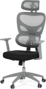 Ergonomická kancelářská židle RENEE - šedá síťovina / černá látka