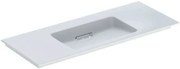 Geberit ONE - Umyvadlo nábytkové 120x48x13 cm, skrytý přepad, bez otvoru pro baterii, vodorovný odtok, KeraTect, bílá 505.016.00.1
