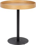 Kulatý odkládací stolek s deskou v dubovém dekoru ø 40 cm Yuri S – White Label