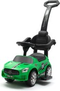 Dětské odrážedlo se zvukem a vodící tyčí Baby Mix RACER zelené