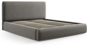 Šedá čalouněná dvoulůžková postel s úložným prostorem s roštem 200x200 cm Colonel – Cosmopolitan Design