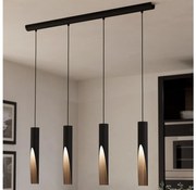 Eglo 901733 - LED Lustr na lanku BARBOTTO 4xGU10/4,5W/230V 3000K černá/hnědá