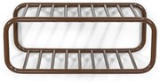 Tmavě hnědý kovový závěsný botník 72x28x35 cm Retro – Spinder Design