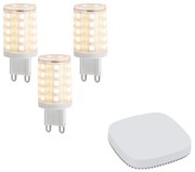 Sada 3 chytrých stmívatelných LED žárovek G9 2,5 W 250 lm 2700K-6500K včetně Zigbee Smart Hub