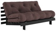Tmavě hnědá rozkládací pohovka 160 cm Roots Black Night – Karup Design
