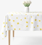 Goldea hranatý ubrus 100% bavlněné plátno - pampelišky 80 x 80 cm
