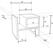 Noční stolek Pau z masivního dřeva Dub