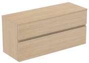 Ideal Standard Finesse - Umyvadlová skříňka, 120x44x56 cm, 2 zásuvky, bílý dub E3421US