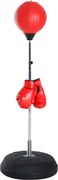 HOMCOM Nastavitelný Boxerský Stan s Punching Ballem 126-144 cm včetně Rukavic a Pumpičky – Stojící Boxerský Trenažér pro Dospělé a Mladistvé | Aosom