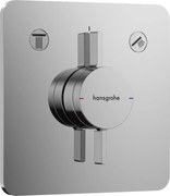 Hansgrohe DuoTurn Q, baterie pod omítku pro 2 spotřebiče, chromová, HAN-75414000