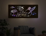 Li-Go "Malý  princ" světelný obraz s baterií 110x50cm varianta ovládání: manuál/pohybové čidlo, provedení povrchu: bříza