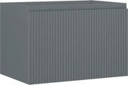 Mexen Rivel, koupelnová skříňka 70 cm, 1 zásuvka, drážkovaná, grafitová matná, 91A20-07047-1-BF66