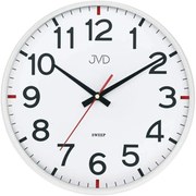 JVD Pastelové bílé nástěnné tiché netikající hodiny JVD HX2508.1