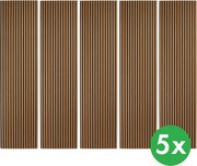Dřevěný akustický panel, 2400 x 600 mm, B2BP012, balení 5 ks, dub koňakový