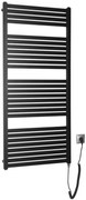 Aqualine - Topné těleso Tondi-E 60x133 cm, 600 W, matná černá DE486T