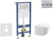 Geberit Duofix - Set předstěnové instalace, klozetu Gaia a sedátka softclose, tlačítko Delta01, lesklý chrom SANI11CA1130B