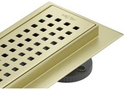 Mexen Flat M08 lineární odtok 70 cm, zlatý kartáčovaný - 1A25070-15