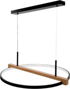 Toolight Toolight, LED stropní svítidlo 60cm + dálkové ovládání APP1530-CP, černá-hnědá, OSW-05660